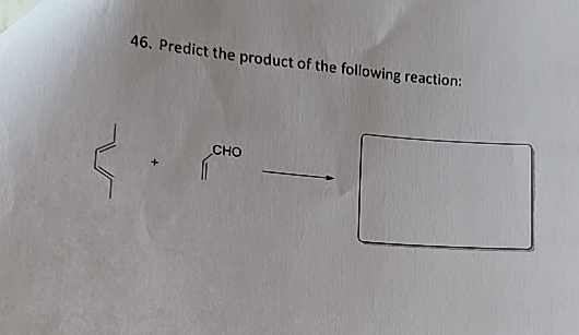 Solved Predict the product of the following reaction: | Chegg.com