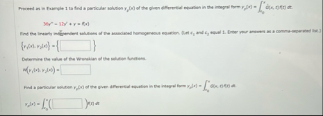 Solved Proceed as in Example 1 ﻿to find a particular | Chegg.com