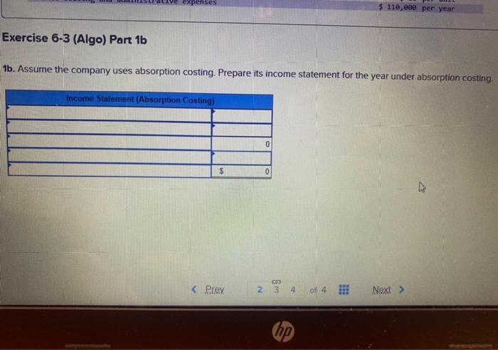 Solved Required information Exercise 6-3 (Algo) Income | Chegg.com