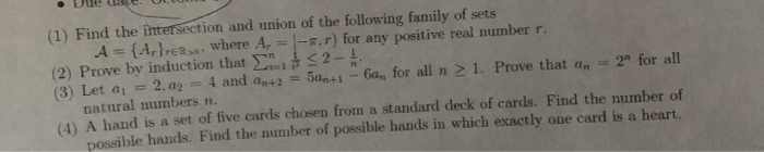 Solved set theory#1 include proof with double inclusion for | Chegg.com