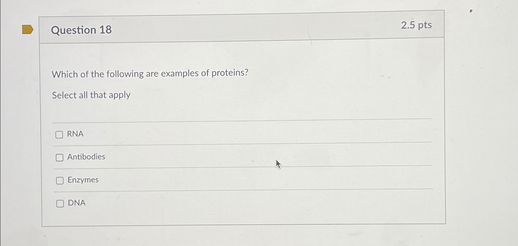 Solved Question 182.5ptsWhich of the following are examples | Chegg.com