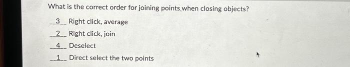 Solved What is the correct order for joining points when | Chegg.com