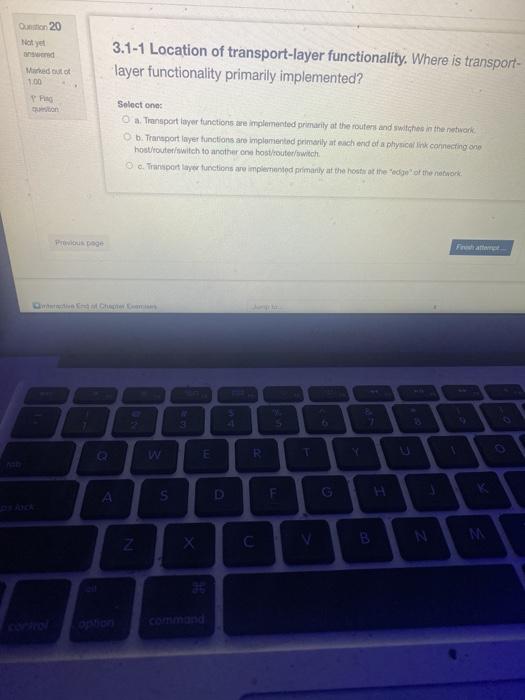 Solved Ounction 20 end 3.1-1 Location of transport-layer | Chegg.com