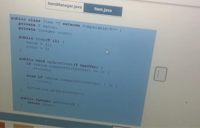 Solved Type the program's output ItemManager.java Item.java | Chegg.com