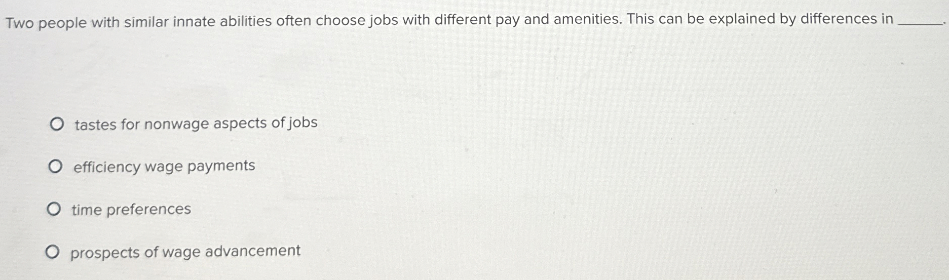 Solved Two people with similar innate abilities often choose | Chegg.com