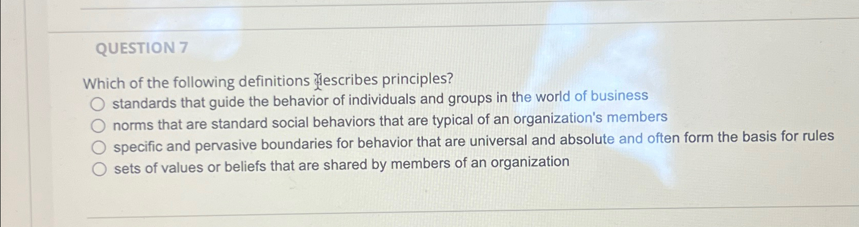 Solved QUESTION 7Which of the following definitions | Chegg.com