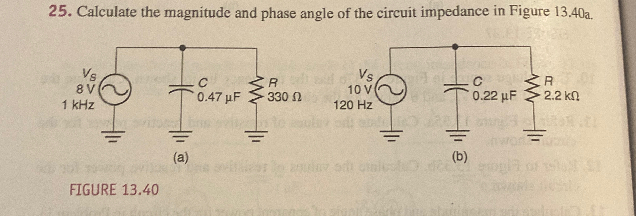 Solved Calculate the magnitude and phase angle of the | Chegg.com