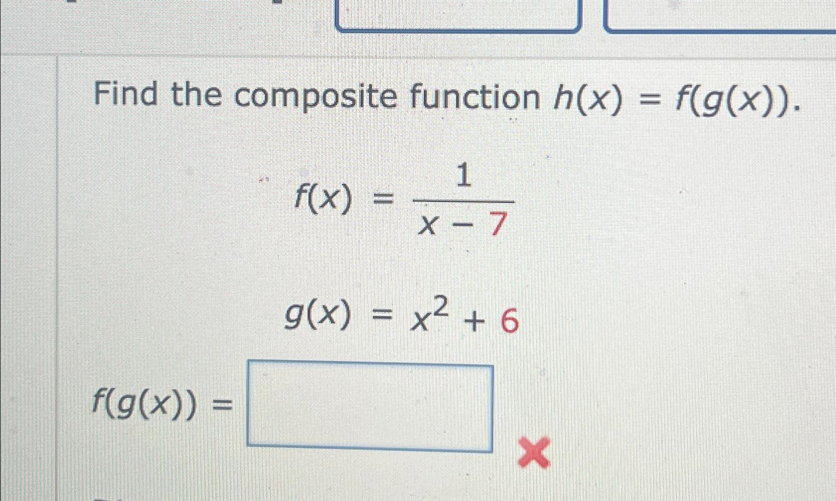 Solved Find the composite function | Chegg.com