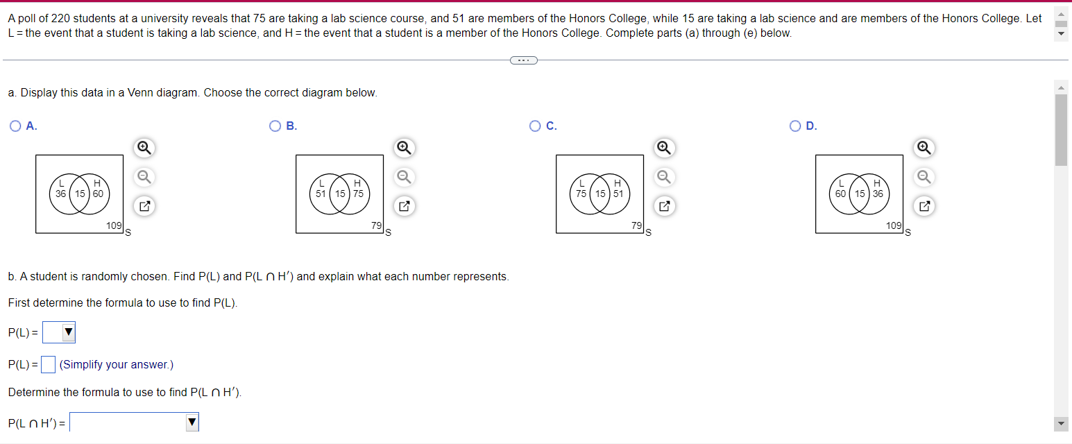 Solved A poll of 220 ﻿students at ﻿a university reveals that | Chegg.com