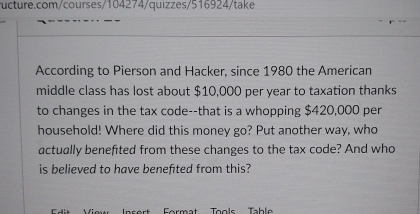 Solved According to Pierson and Hacker, since 1980 ﻿the | Chegg.com