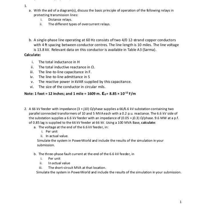 Solved 1. a. With the aid of a diagram(s), discuss the basic | Chegg.com