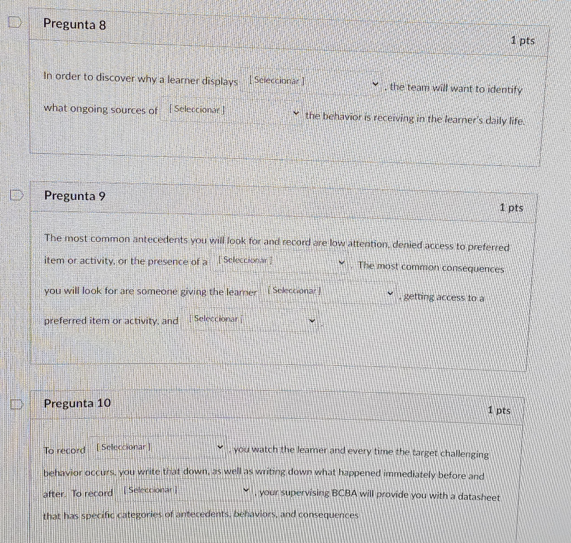 Solved Pregunta 81 ﻿ptsIn order to discover why a learner | Chegg.com