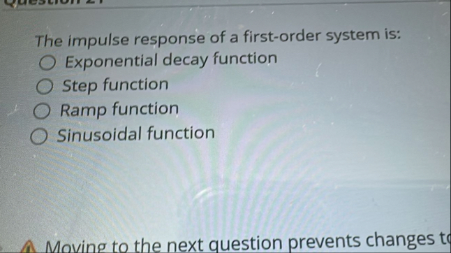 Solved The impulse response of a first-order system | Chegg.com