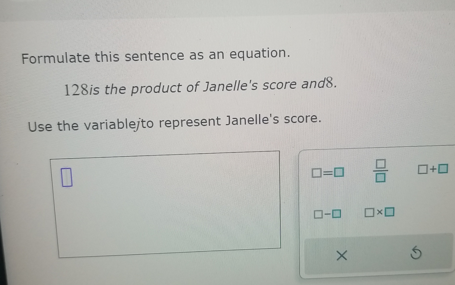 Solved Formulate this sentence as an equation.128 ﻿is the | Chegg.com