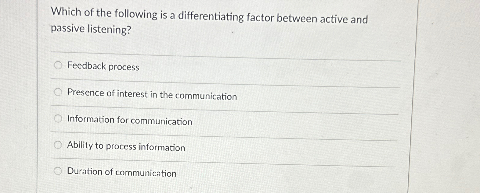 Solved Which of the following is a differentiating factor | Chegg.com