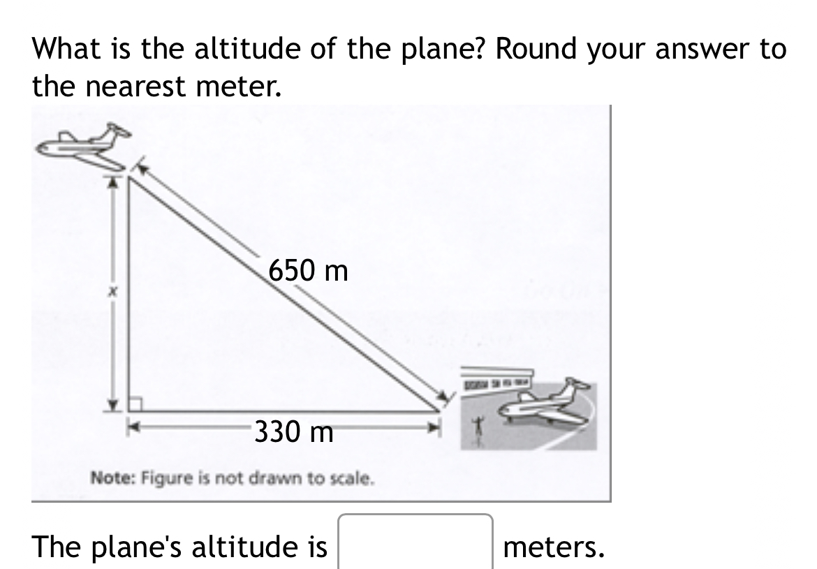 Solved What is the altitude of the plane? Round your answer | Chegg.com