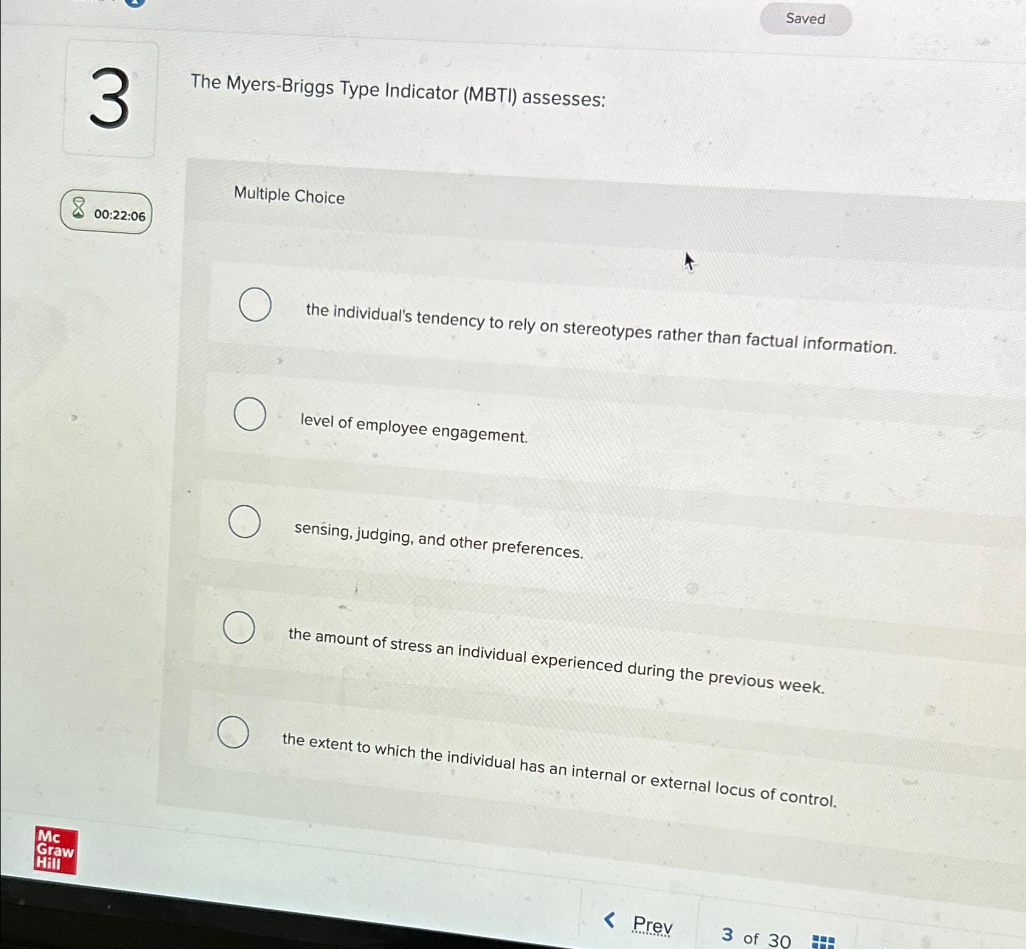Solved The Myers-Briggs Type Indicator (MBTI) | Chegg.com