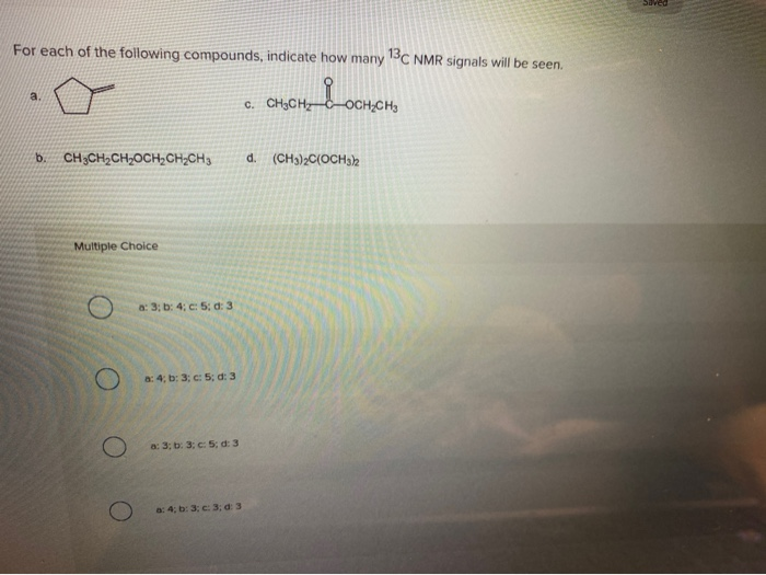 Solved Suve For each of the following compounds, indicate | Chegg.com