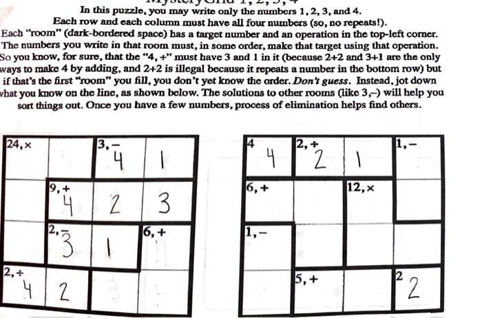 Solved In this puzzle, you may write only the numbers 1,2,3, | Chegg.com
