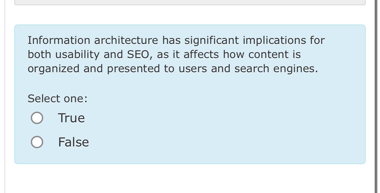 Solved Information architecture has significant implications | Chegg.com