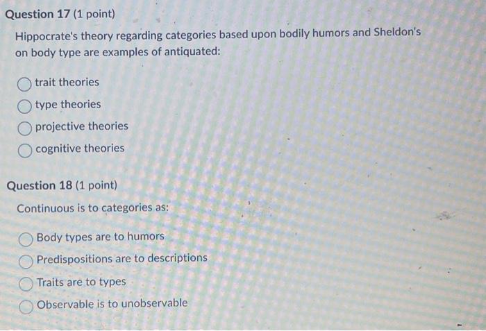 Solved Hippocrate's theory regarding categories based upon | Chegg.com