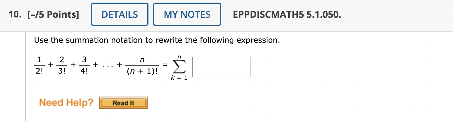 Solved Use the summation notation to rewrite the following | Chegg.com