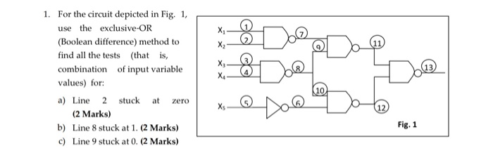 Solved 1. For the circuit depicted in Fig. 1, use the | Chegg.com