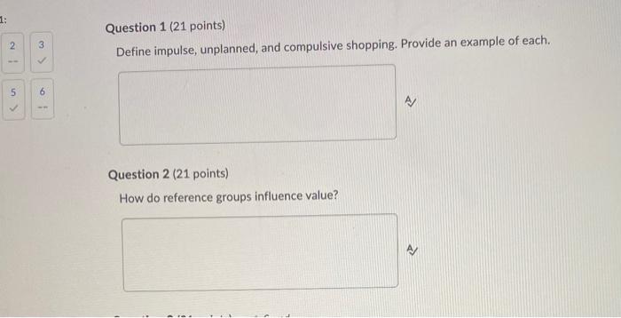 Solved Define impulse, unplanned, and compulsive shopping. | Chegg.com