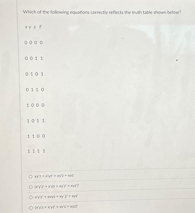 Solved Which of the following equations correctly reflects | Chegg.com