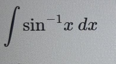 Solved s sin -1x dx | Chegg.com