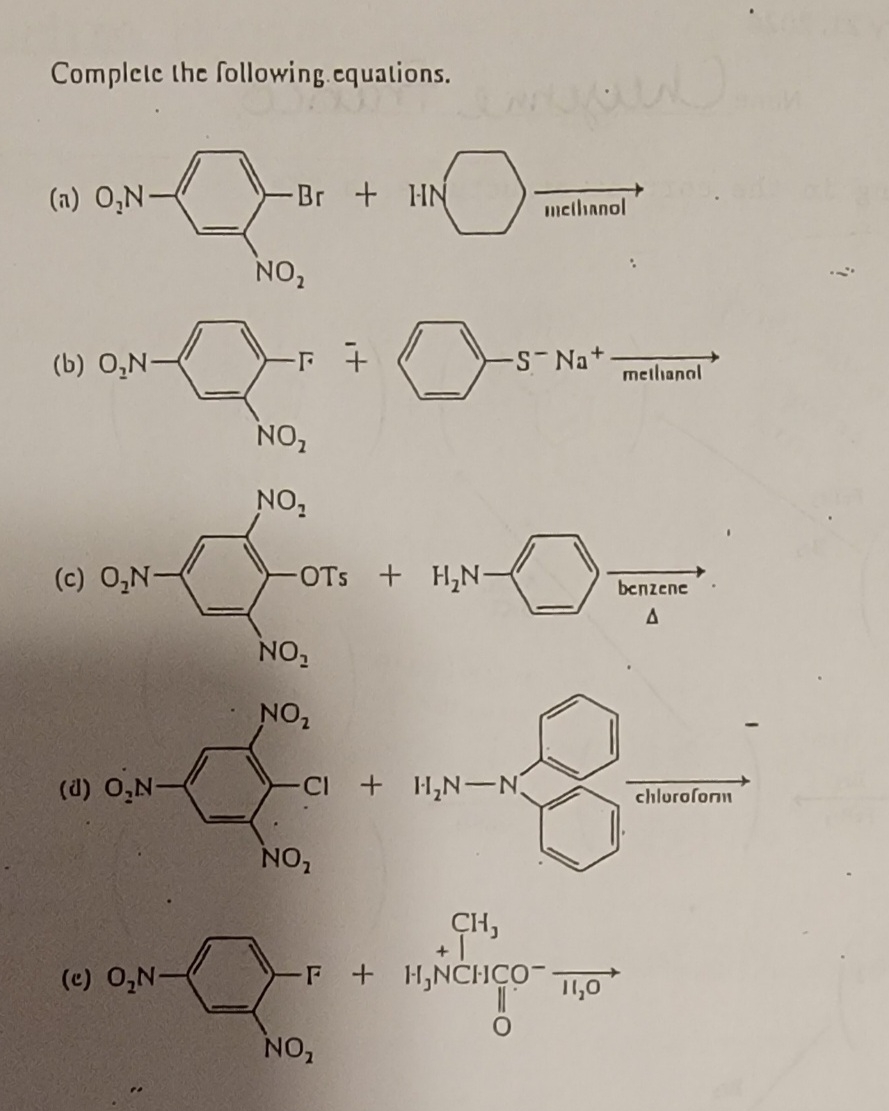 Solved Complele the following equations | Chegg.com