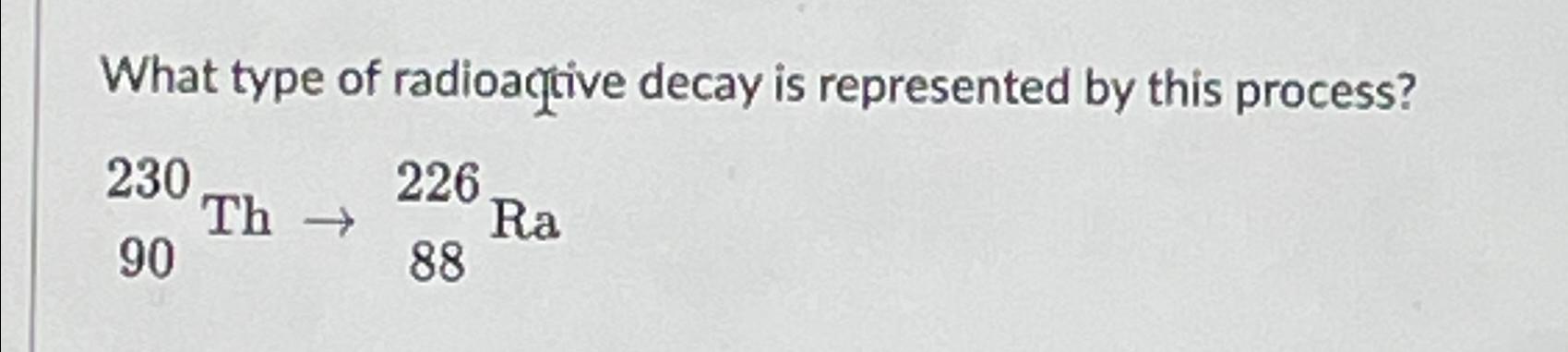 Solved What type of radioactive decay is represented by this | Chegg.com