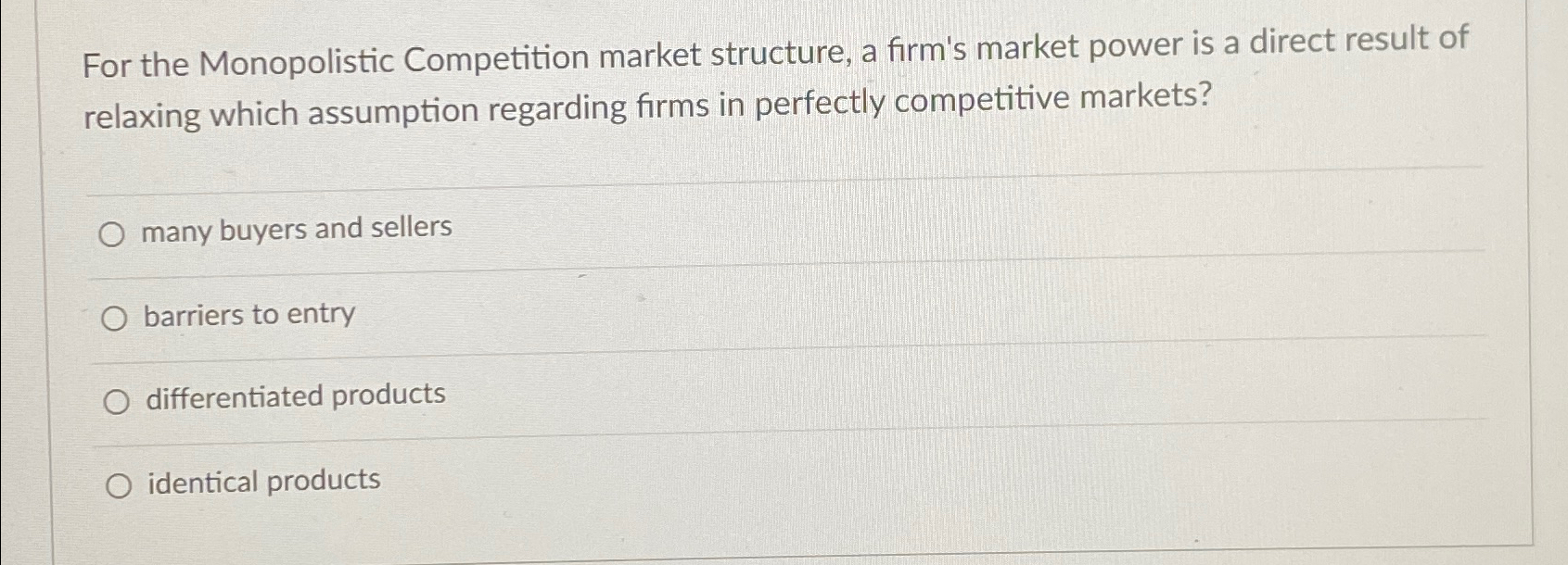 Solved For the Monopolistic Competition market structure, a | Chegg.com