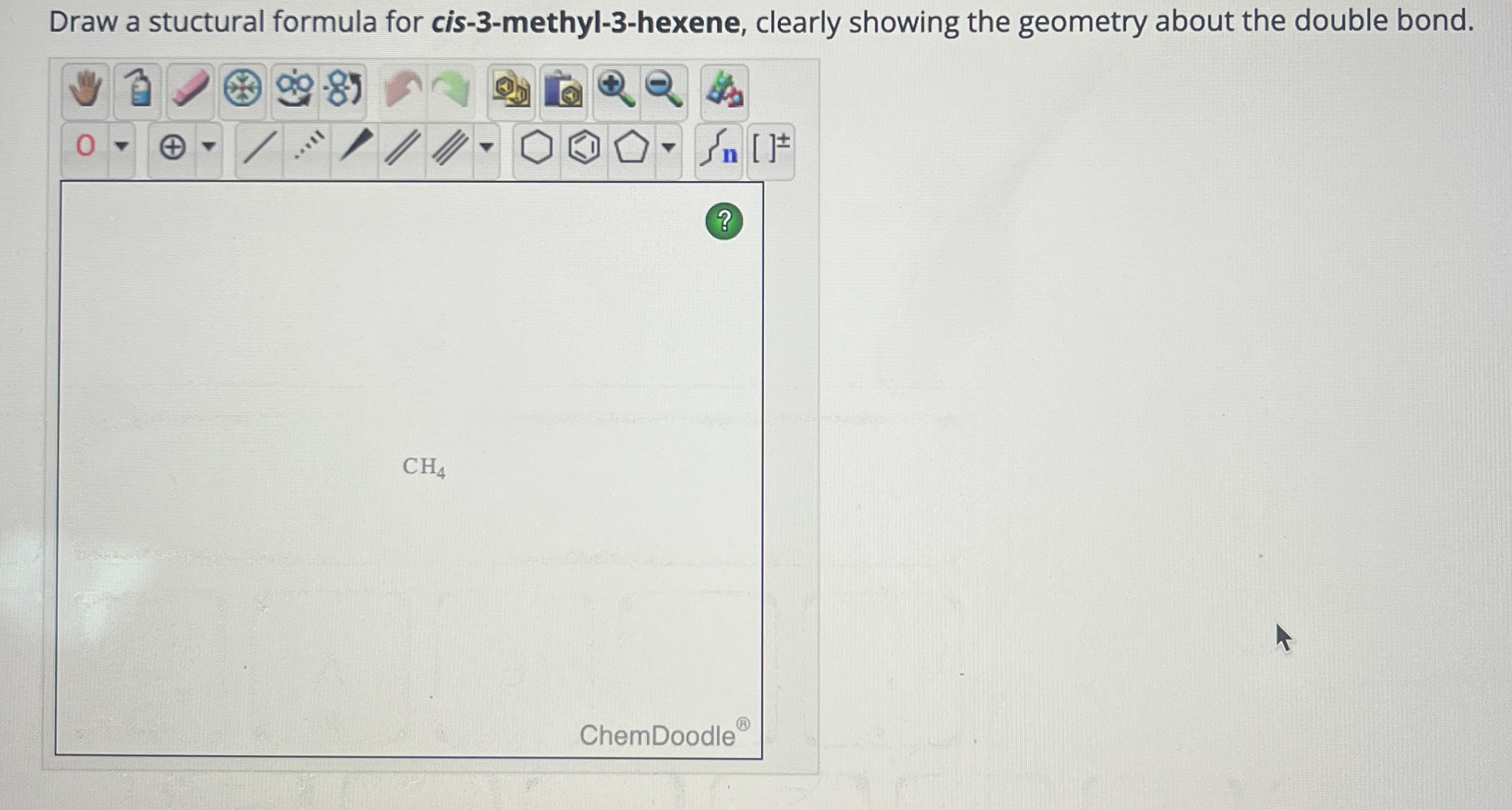 Solved Draw a stuctural formula for cis-3-methyl-3-hexene, | Chegg.com