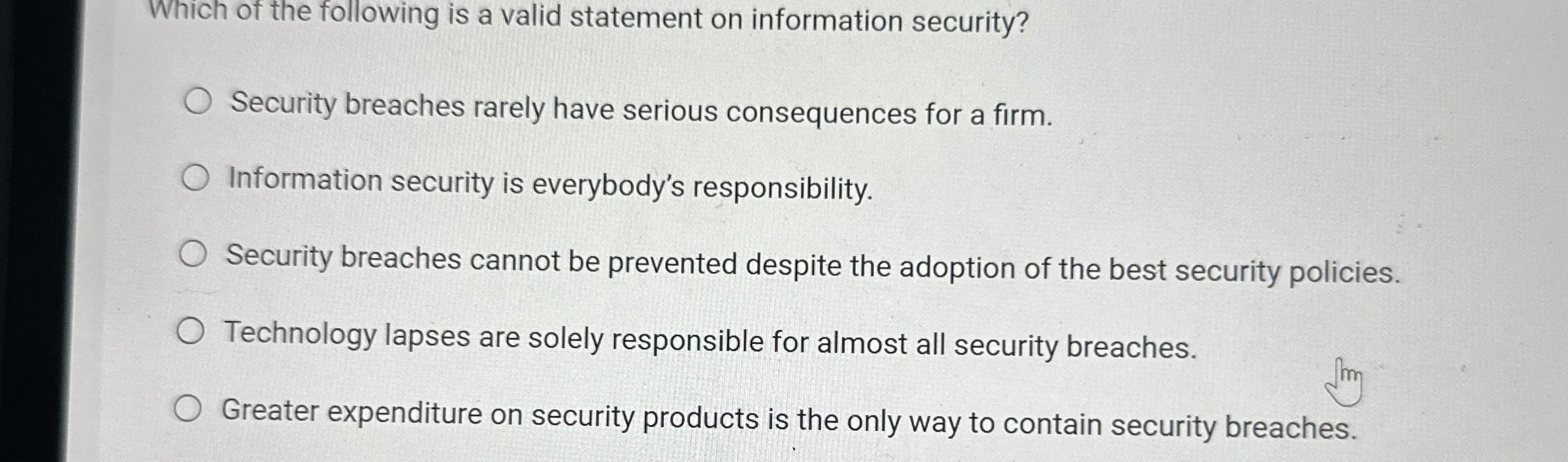 High Quality SOLUTION Which of the following is a valid statement on | Chegg.com