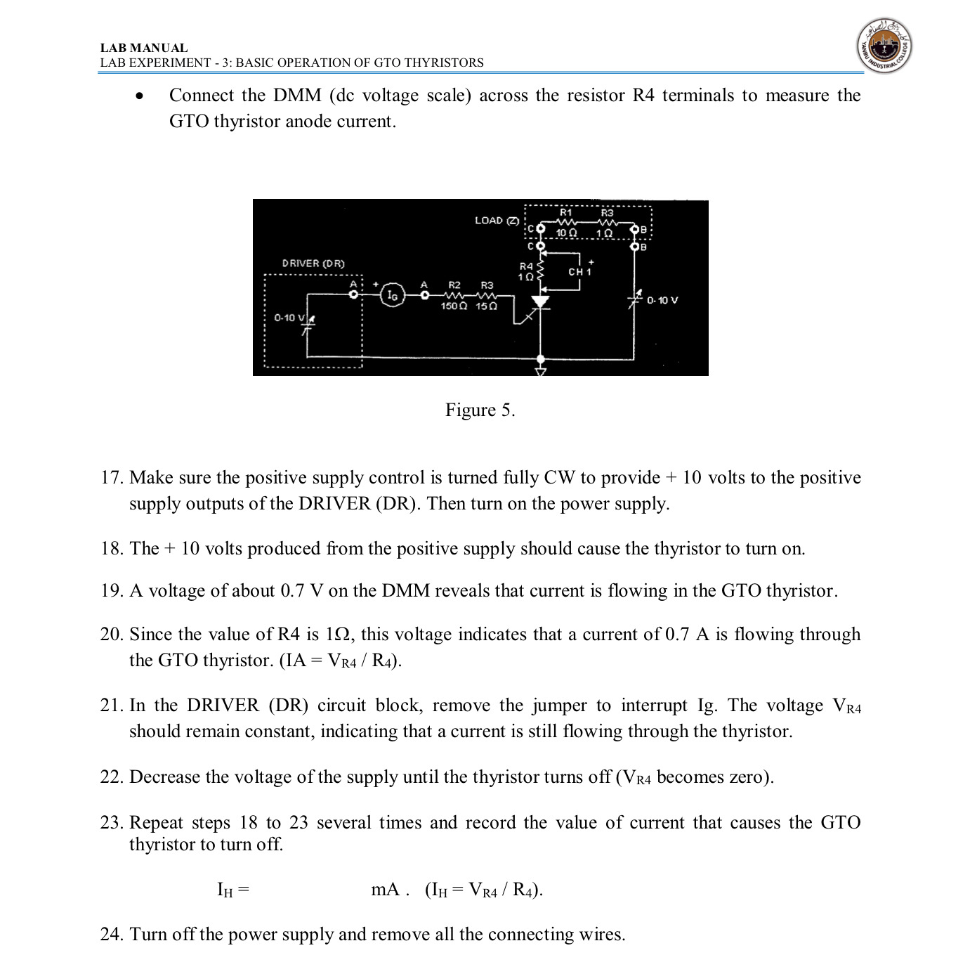 Solved LAB MANUALLAB EXPERIMENT - 3: BASIC OPERATION OF GTO | Chegg.com