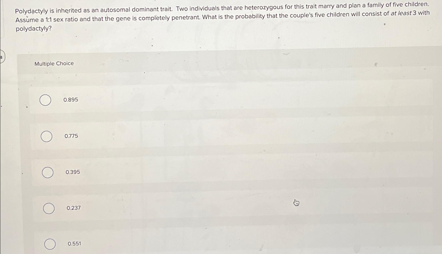 Solved Polydactyly is inherited as an autosomal dominant | Chegg.com
