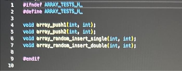 Solved Benchmarking Arrays The provided code already | Chegg.com