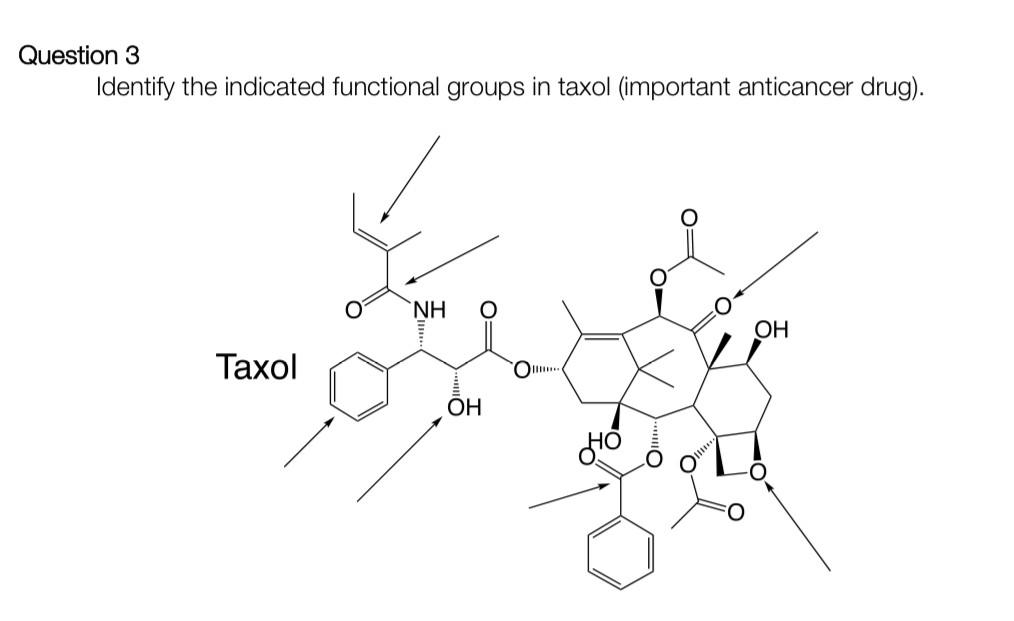 Solved Question 3 Identify The Indicated Functional Groups 3529