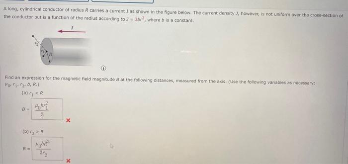 [Solved]: HW 6 A long, cylindrical conductor of radius R car