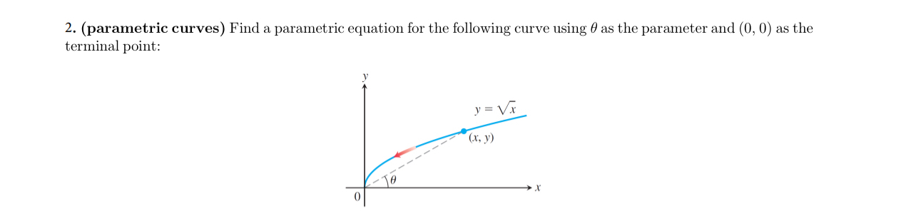 Solved (parametric curves) ﻿Find a parametric equation for | Chegg.com