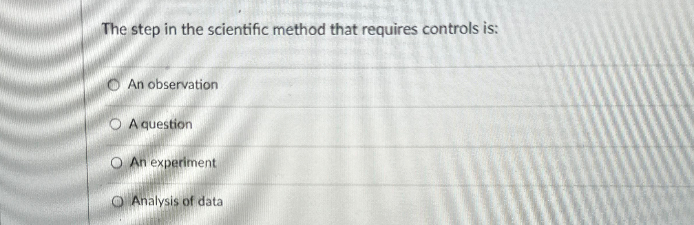Solved The step in the scientific method that requires | Chegg.com