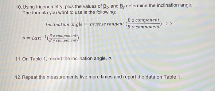 Solved 14. Find the average quantities for the inclination | Chegg.com