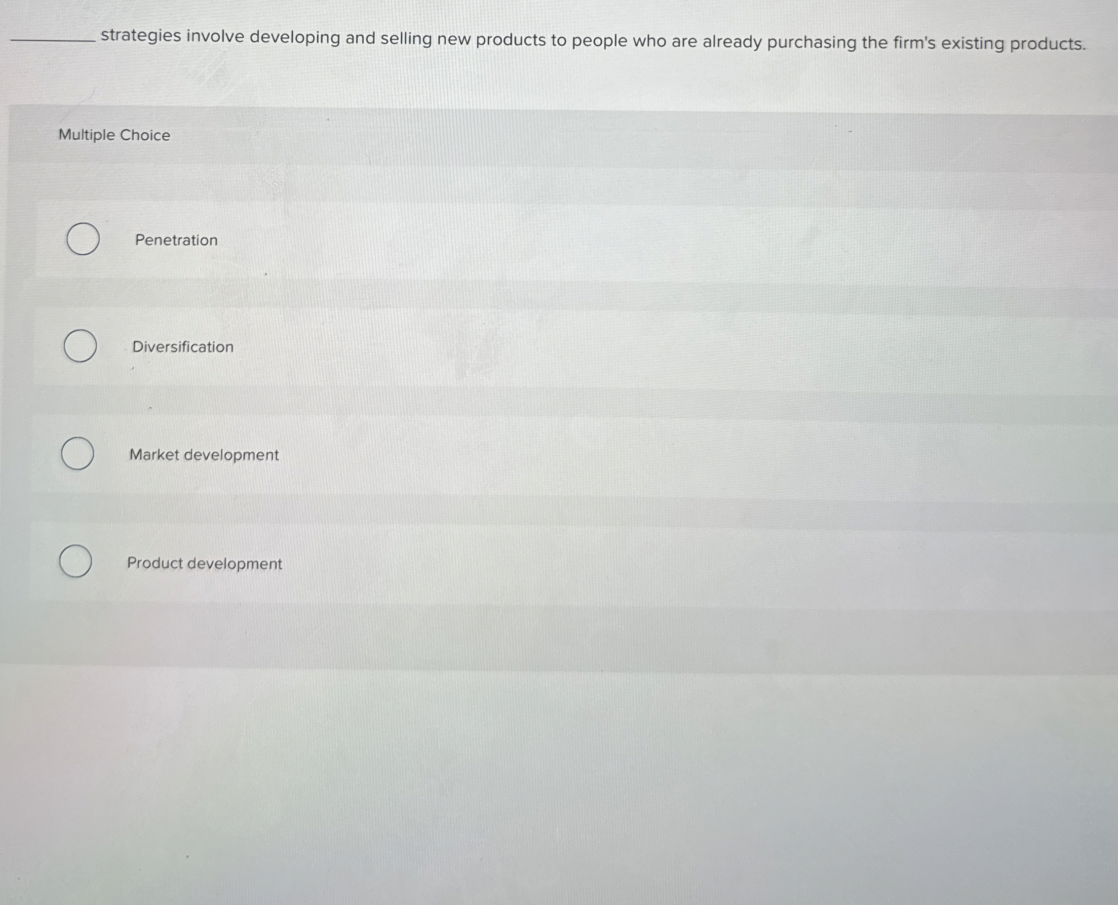 Solved strategies involve developing and selling new | Chegg.com