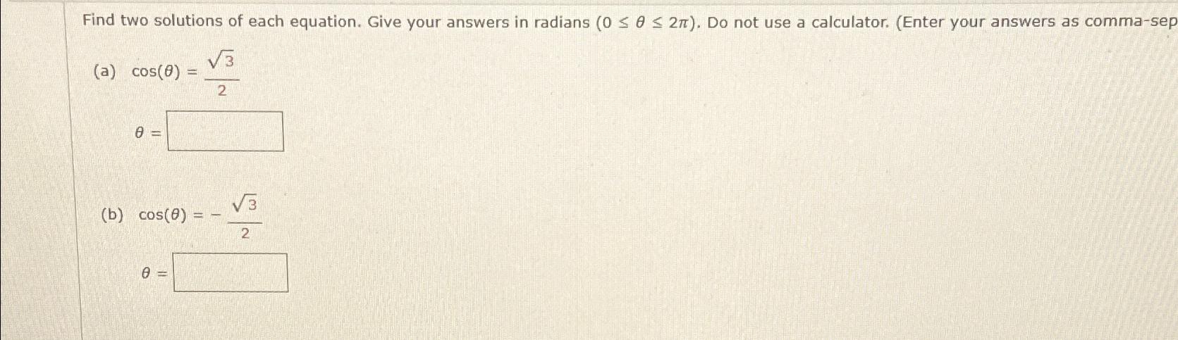 Solved Find two solutions of each equation. Give your | Chegg.com