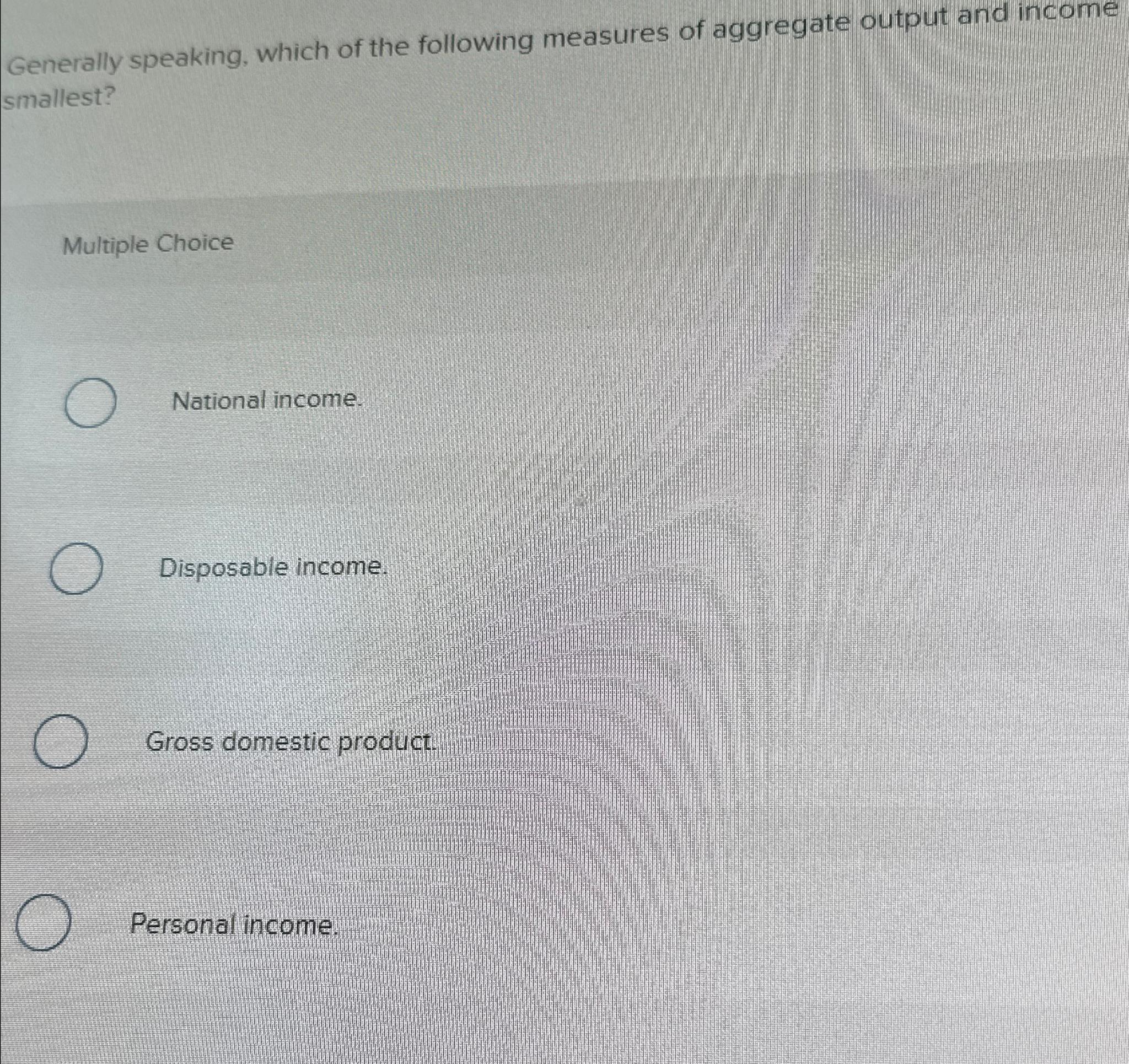 Solved Generally speaking, which of the following measures | Chegg.com