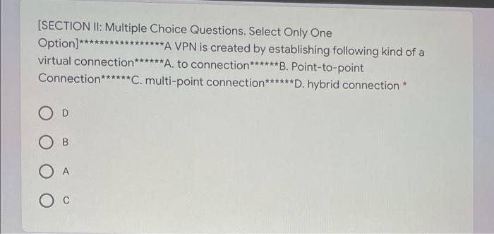 Solved [SECTION II: Multiple Choice Questions. Select Only | Chegg.com
