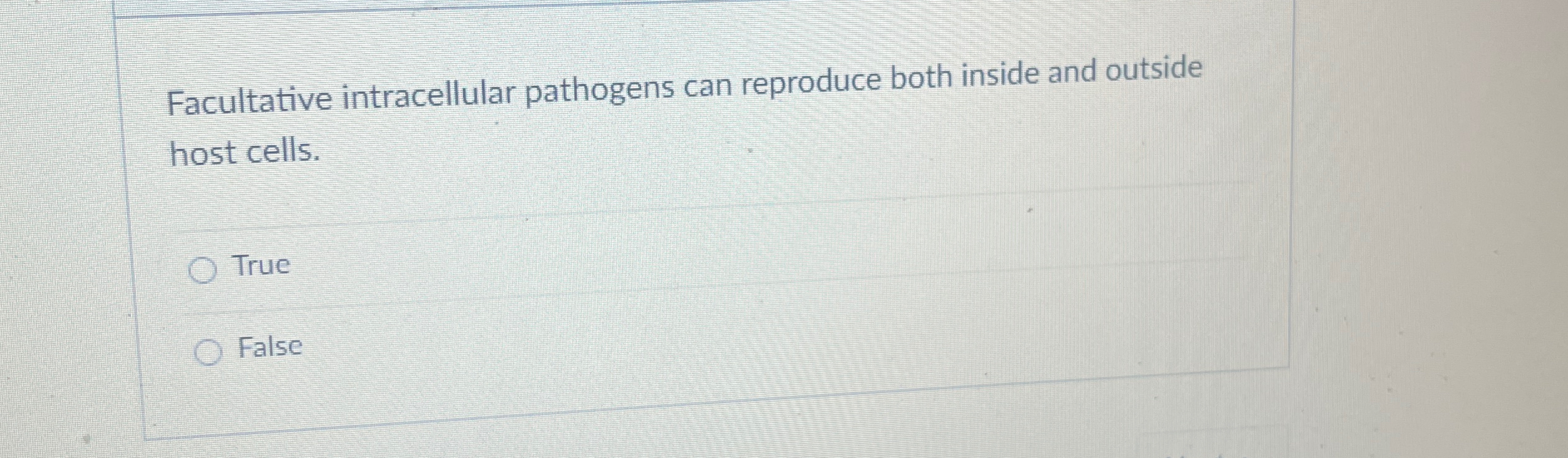 Solved Facultative intracellular pathogens can reproduce | Chegg.com