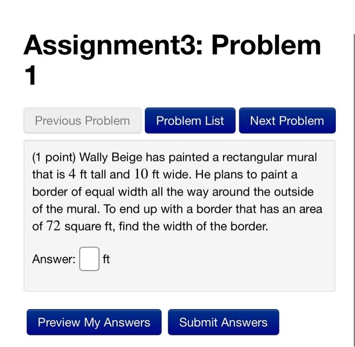 Solved Assignment3: Problem 1 Previous Problem Problem List | Chegg.com