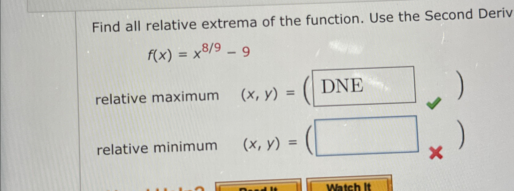 Solved Find all relative extrema of the function. Use the | Chegg.com